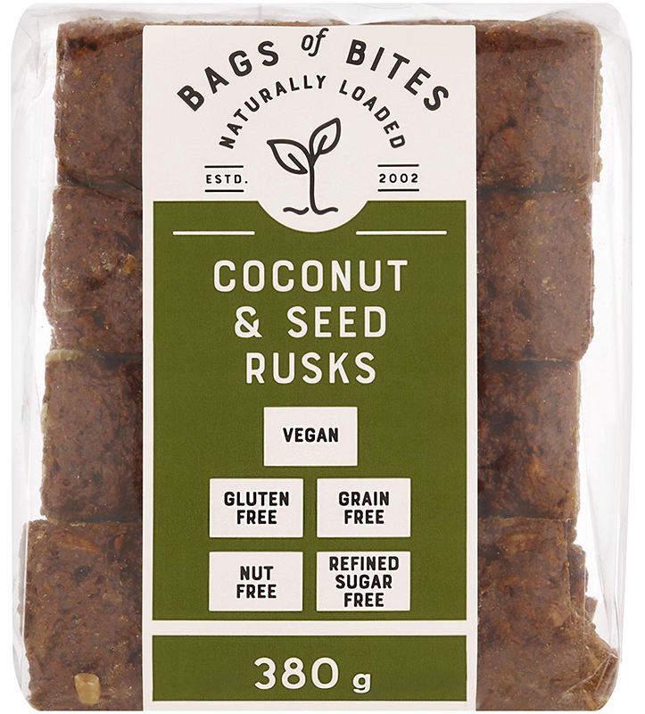 Buy Naturally Loaded Coconut & Seed Rusks 380g Online | Faithful to Nature
