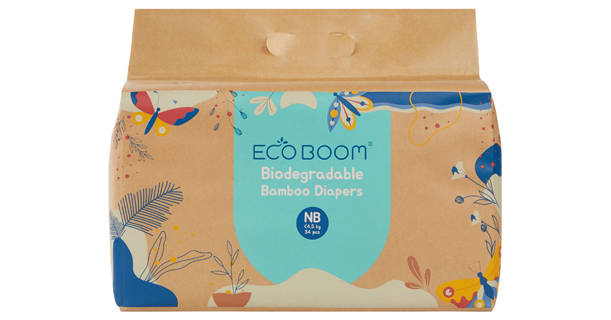 Buy Eco Boom Bamboo Diapers - New Born - 34 pack Online | Faithful to ...