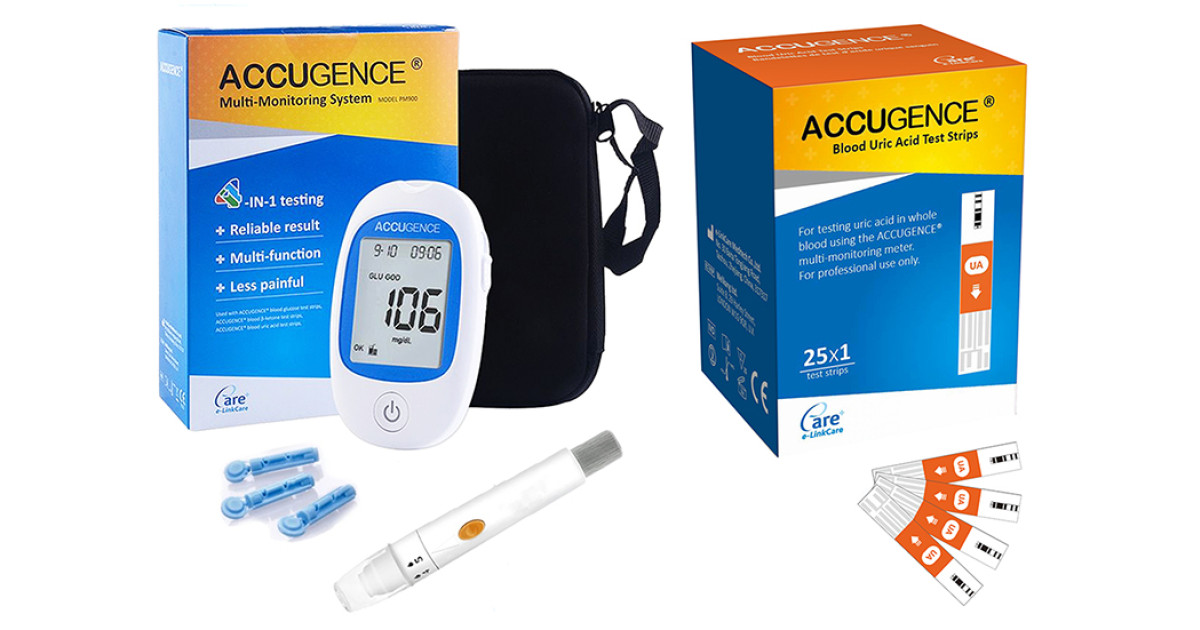 Buy Accugence - Blood Uric Acid Meter Starter Kit with 25 x Uric Acid ...