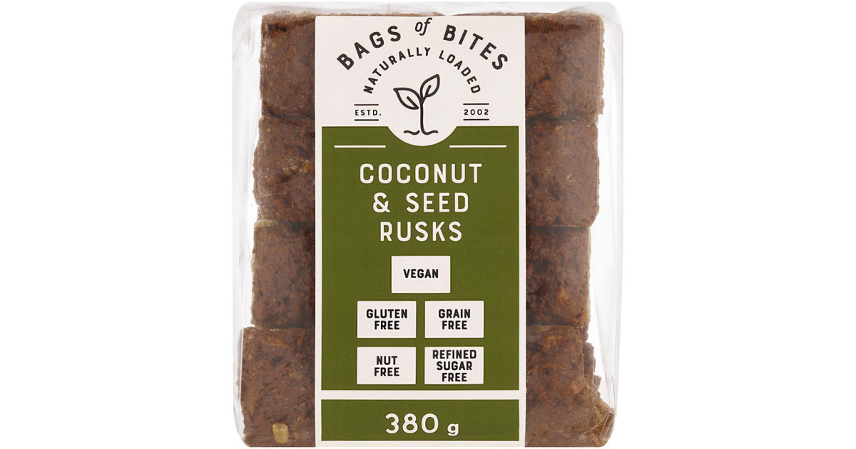 Buy Naturally Loaded Coconut & Seed Rusks 380g Online | Faithful to Nature
