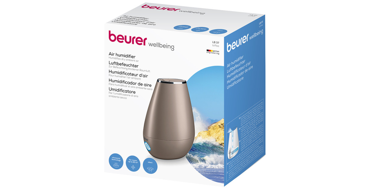 Buy Beurer Ultrasound Air Humidifier LB 37 Toffee Energy Efficient ...
