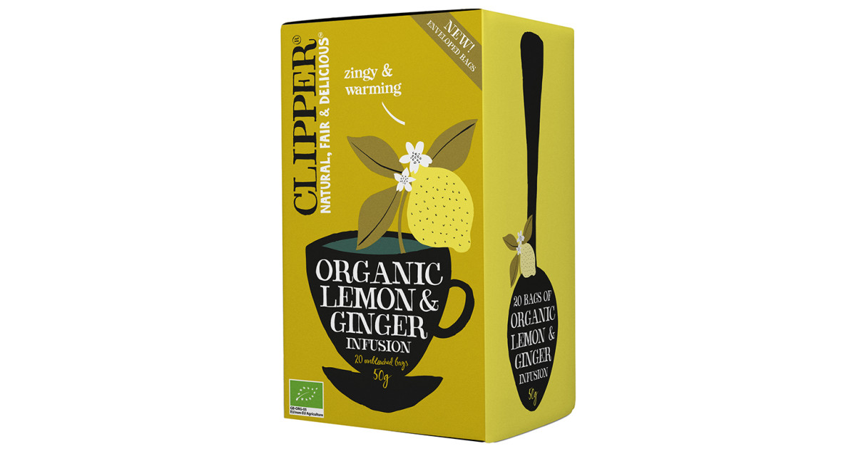 Buy Clipper Organic Lemon & Ginger Tea Online | Faithful to Nature