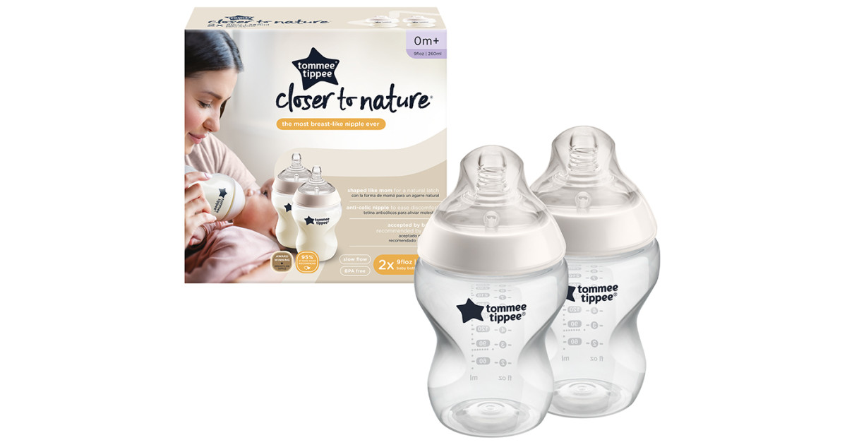 Buy Tommee Tippee Closer To Nature Baby Bottle Pack - 260ml Online | Faithful to Nature