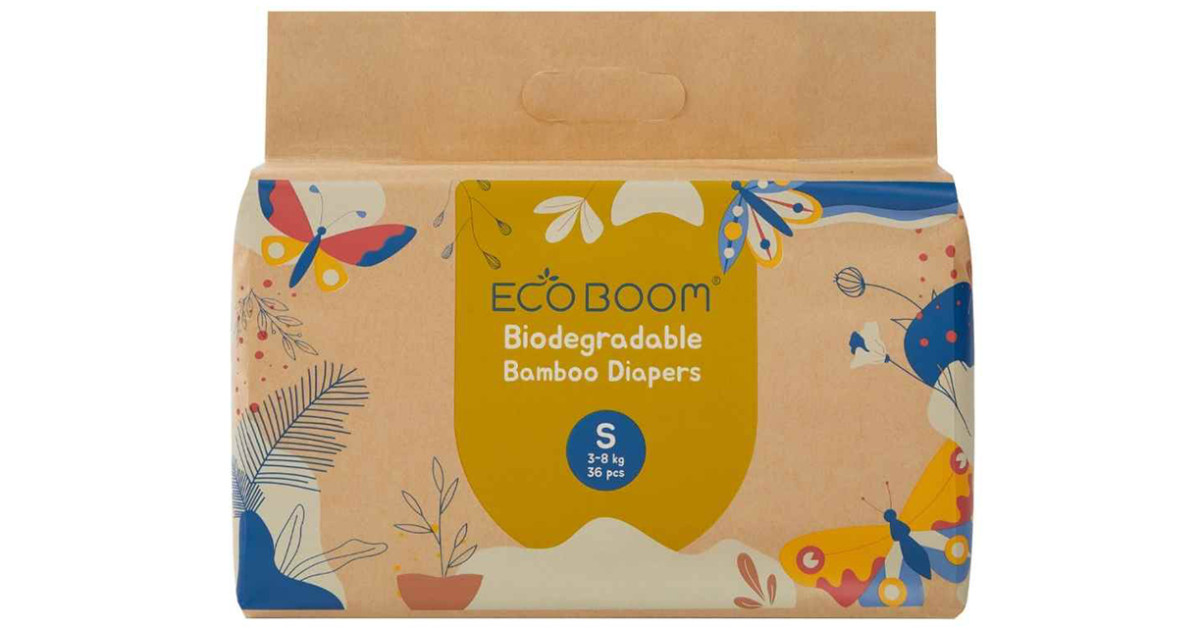 Buy Eco Boom Bamboo Diapers S - 36 Pack Online | Faithful to Nature