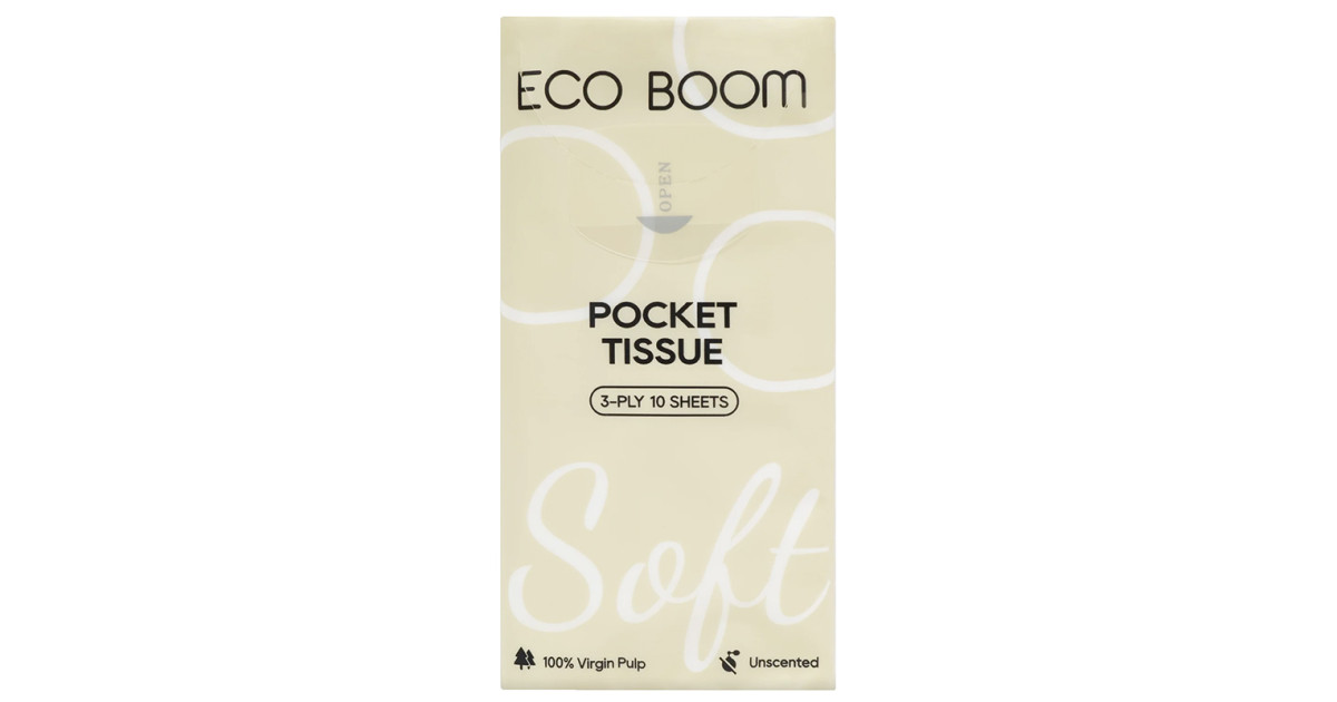 Buy Eco Boom Virgin Pulp Pocket Tissues - Single Pack Online | Faithful ...