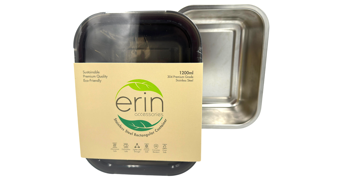 Buy Erin Stainless Steel Food Container - 1200ml Rectangle Online ...