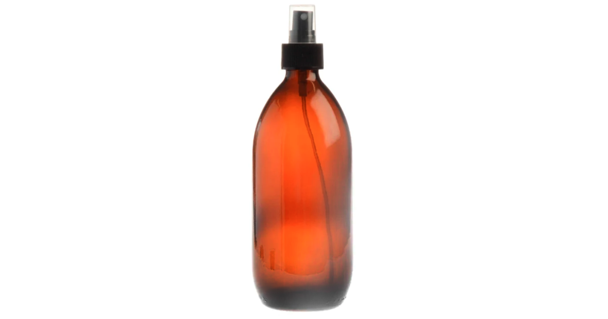 Buy Essentially Natural Amber Glass Bottle with Atomiser Spray - 500ml ...