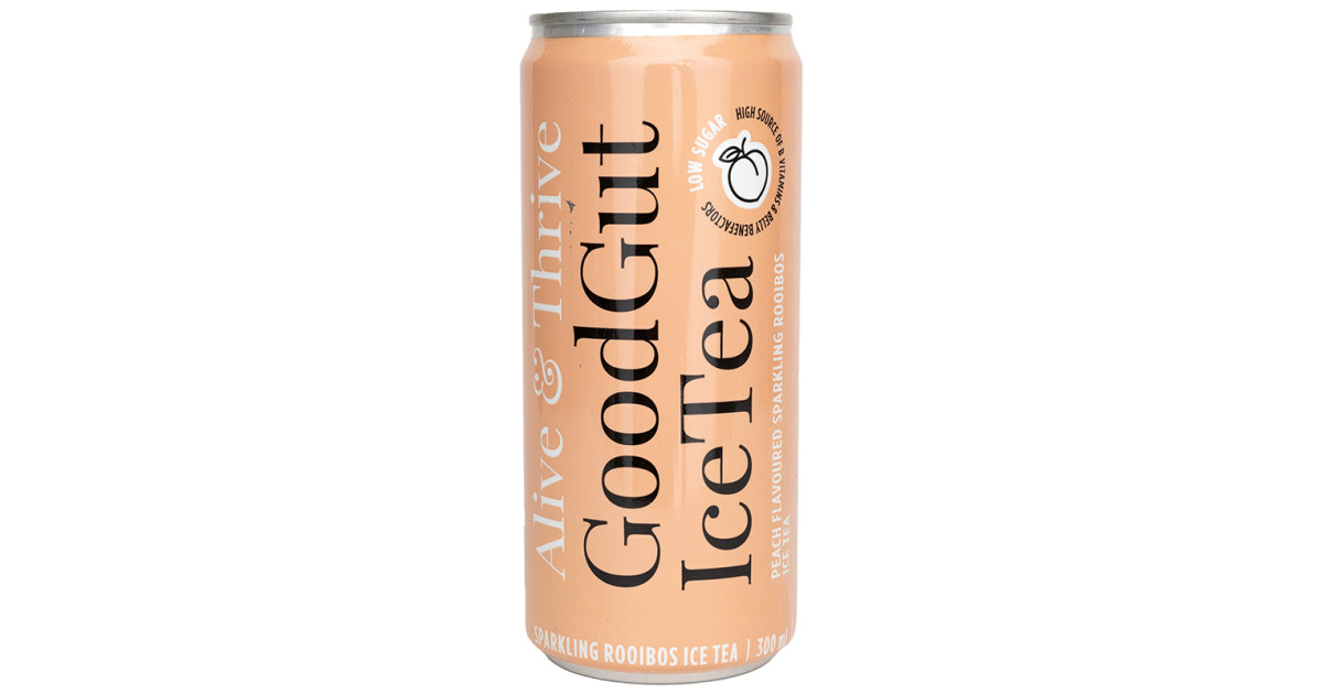 Buy Good Gut Ice Tea Peach Can - 300ml Online | Faithful to Nature
