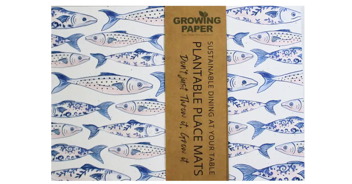 Buy Growing Paper Fish & Shell Place Mats Online | Faithful to Nature