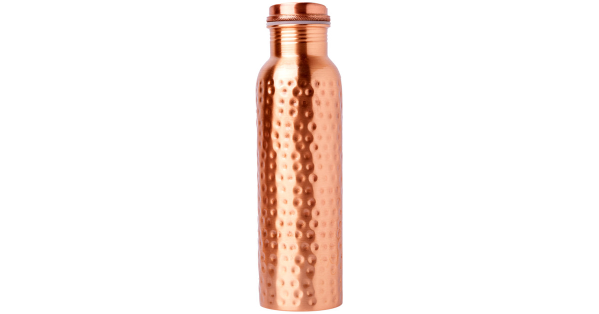 Buy Just Copper Dimple Copper Water Bottle Online | Faithful to Nature