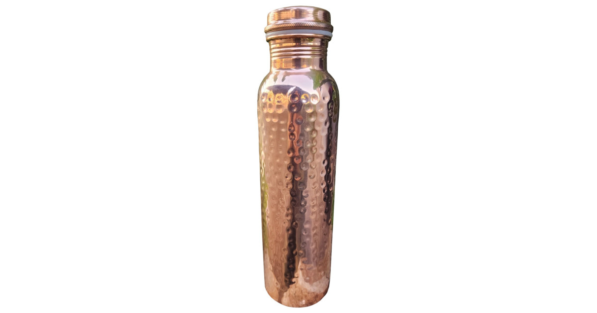 Buy Just Copper Mirror Finish Dimple Bottle Online | Faithful to Nature