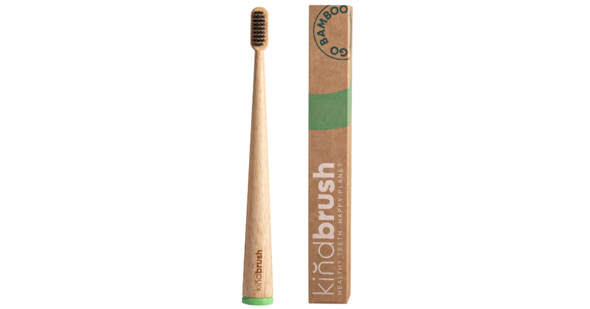 Buy Kindbrush Adult Bamboo Toothbrush - Mint Online | Faithful to Nature