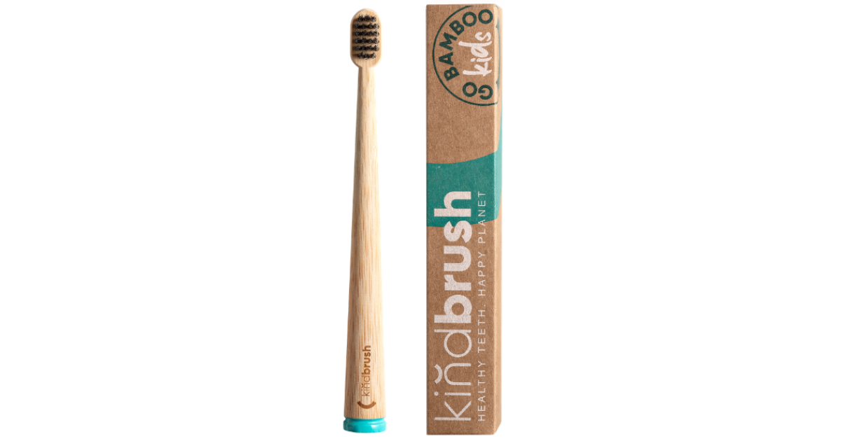 Buy Kindbrush Kiddies Bamboo Toothbrush - Aqua Online | Faithful to Nature