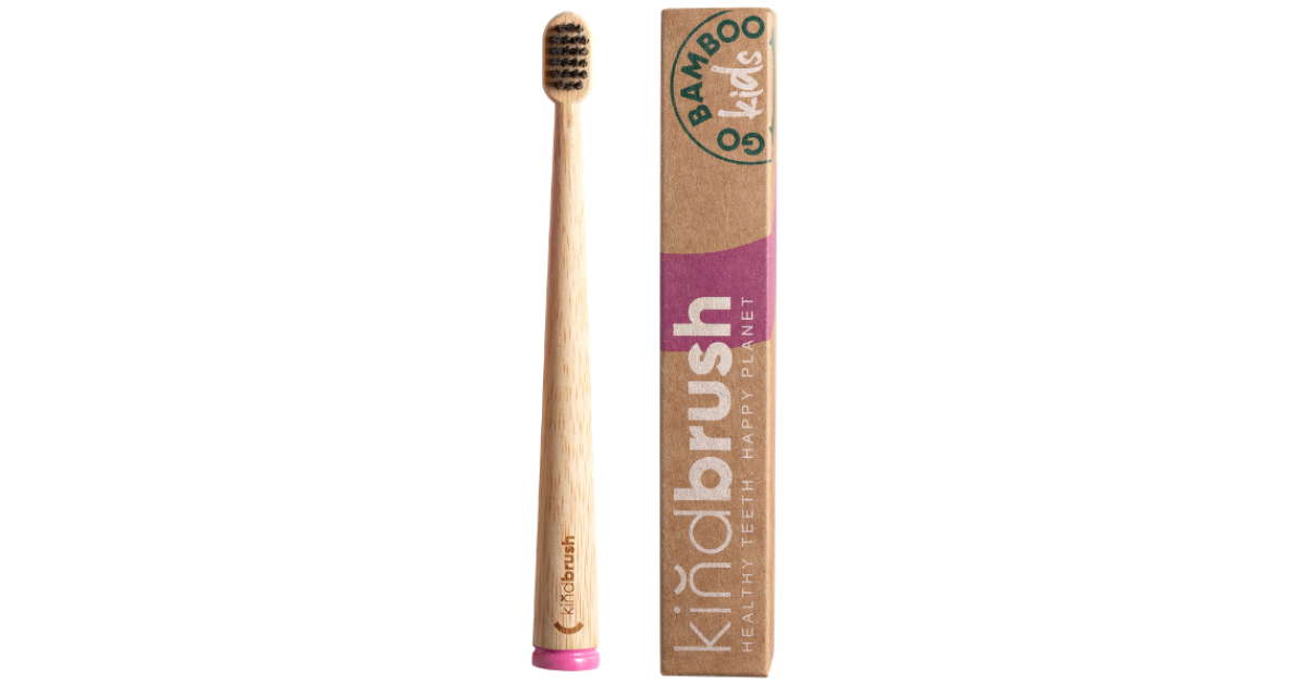Buy Kindbrush Kiddies Bamboo Toothbrush - Pink Online | Faithful to Nature
