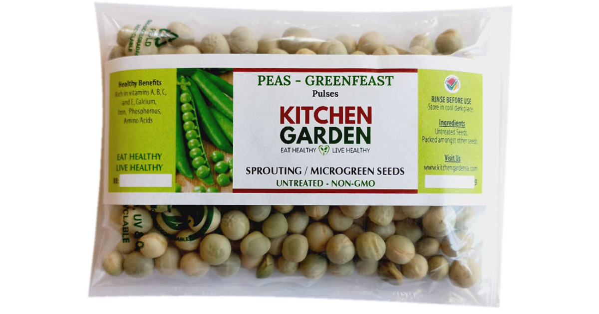Buy Kitchen Garden Green Peas Sprouting Seeds 100g Online | Faithful to ...