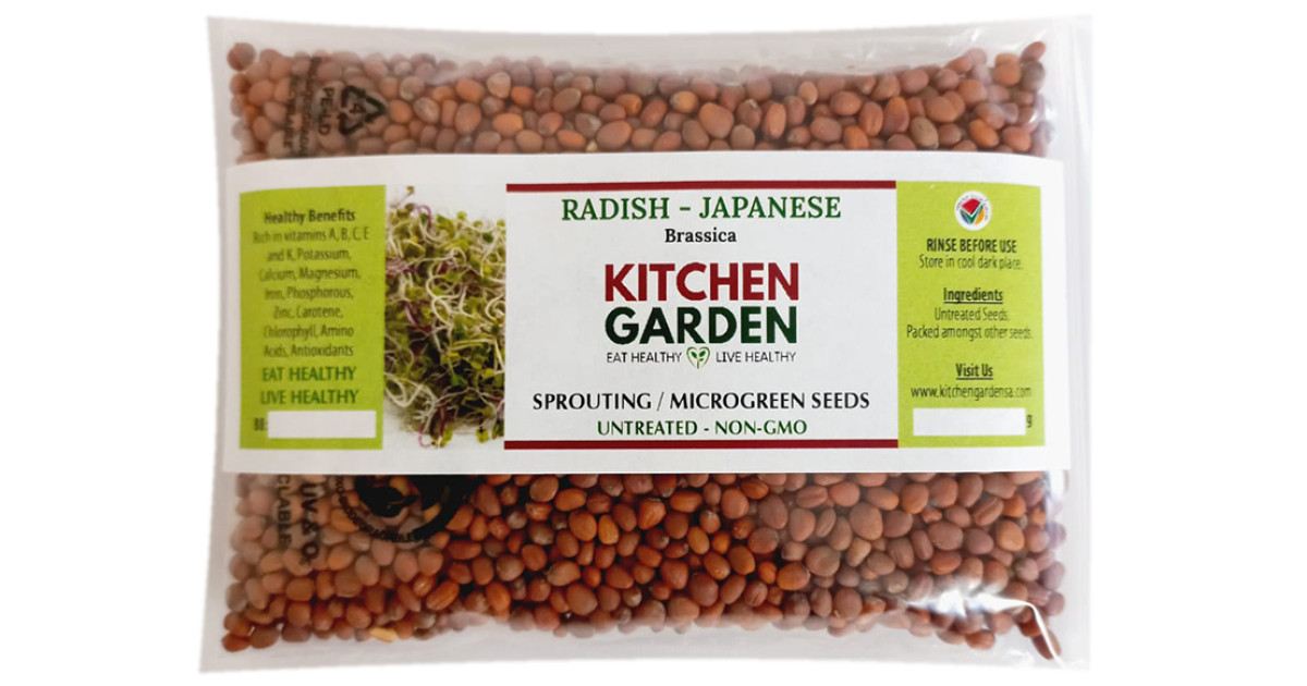 Buy Kitchen Garden Japanese Radish Sprouting Seeds 50g Online ...