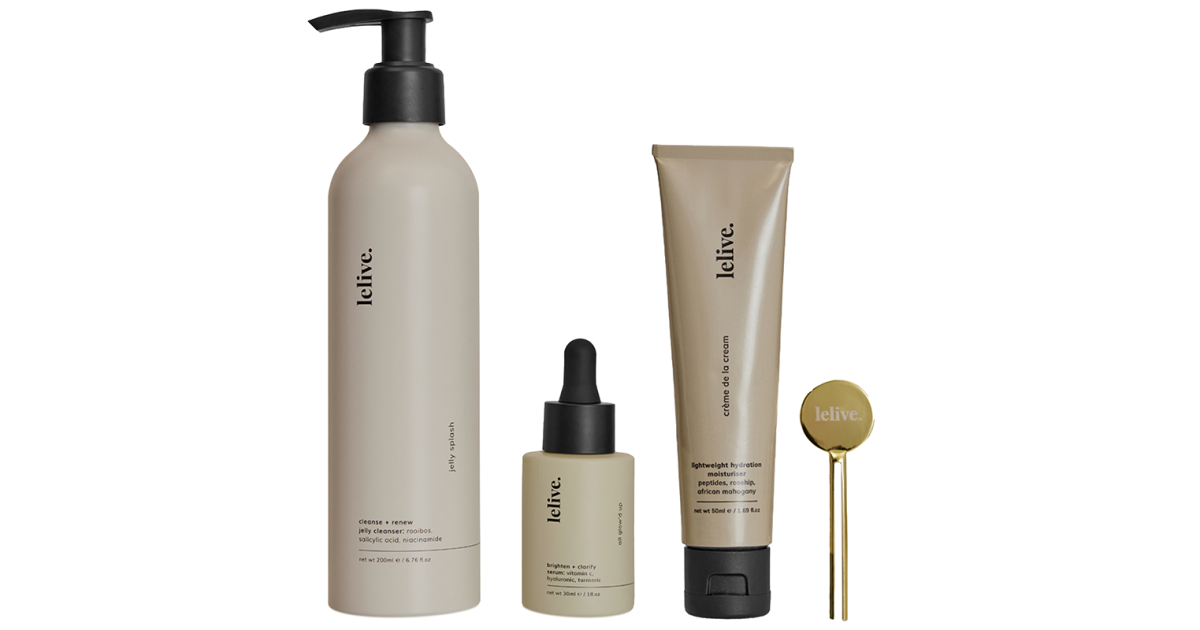 Buy Lelive. Bestselling 3 Step Routine - Brighten, Clarify + Glow All Skin Types Online ...