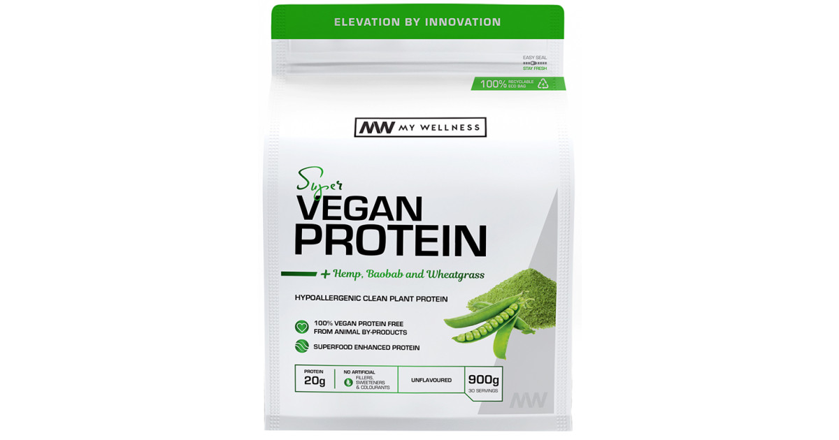 Buy My Wellness Vegan Protein - Unflavoured - 900g Online | Faithful to ...