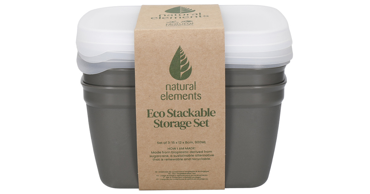 Buy Natural Elements Eco Stackable Storage Set. Medium 900ml Online ...