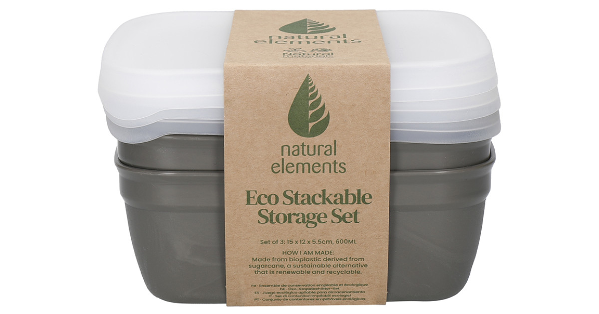 Buy Natural Elements Eco Stackable Storage Set. Small 600ml Online ...