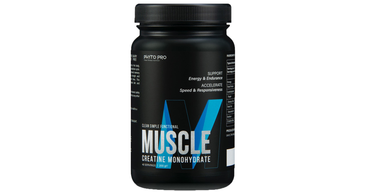 Buy Phyto Pro Muscle Creatine Monohydrate 200g Online | Faithful to Nature