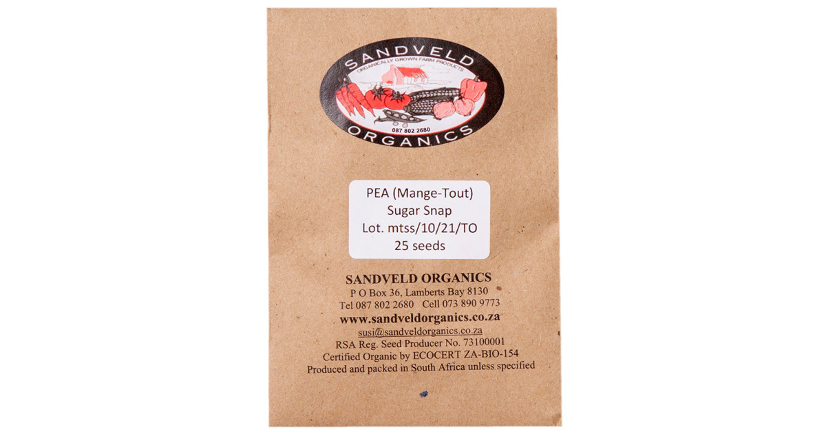 Buy Sandveld Seeds Pea Mange Tout Sugar Snap Online | Faithful to Nature
