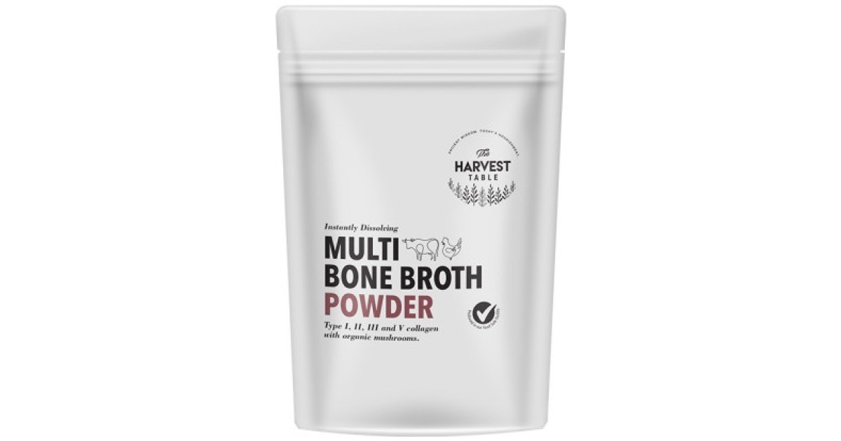 Buy The Harvest Table Multi Bone Broth Powder 150g Pouch Online ...