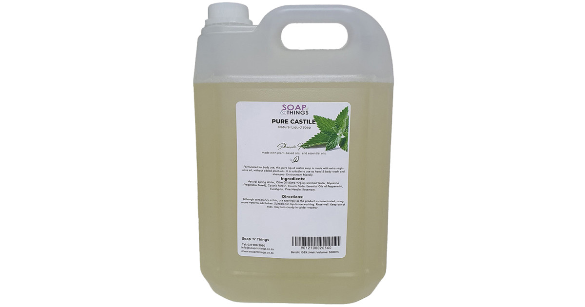 Buy Soap n Things Pure Liquid Castile Soap Shower Fresh - 5L Bulk ...