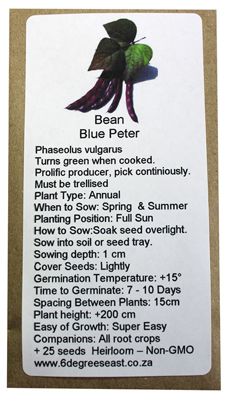 Buy 6 Degrees East Heirloom Veg Seeds - Bean - Zagreb Soldier - Pole Beans Online | Faithful to ...