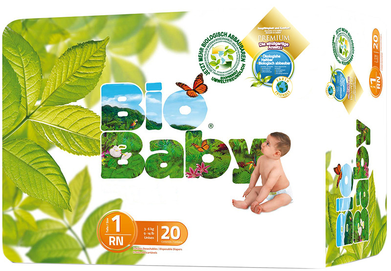 Buy Bio Baby Nappies Size 1(3-6kg) Pack of 20 Online | Faithful to Nature