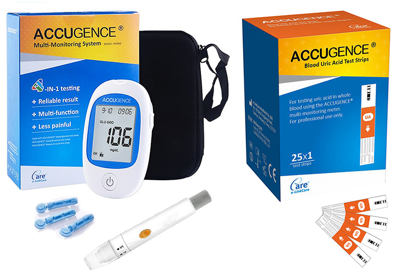 Buy Accugence - Blood Uric Acid Meter Starter Kit with 25 x Uric Acid ...