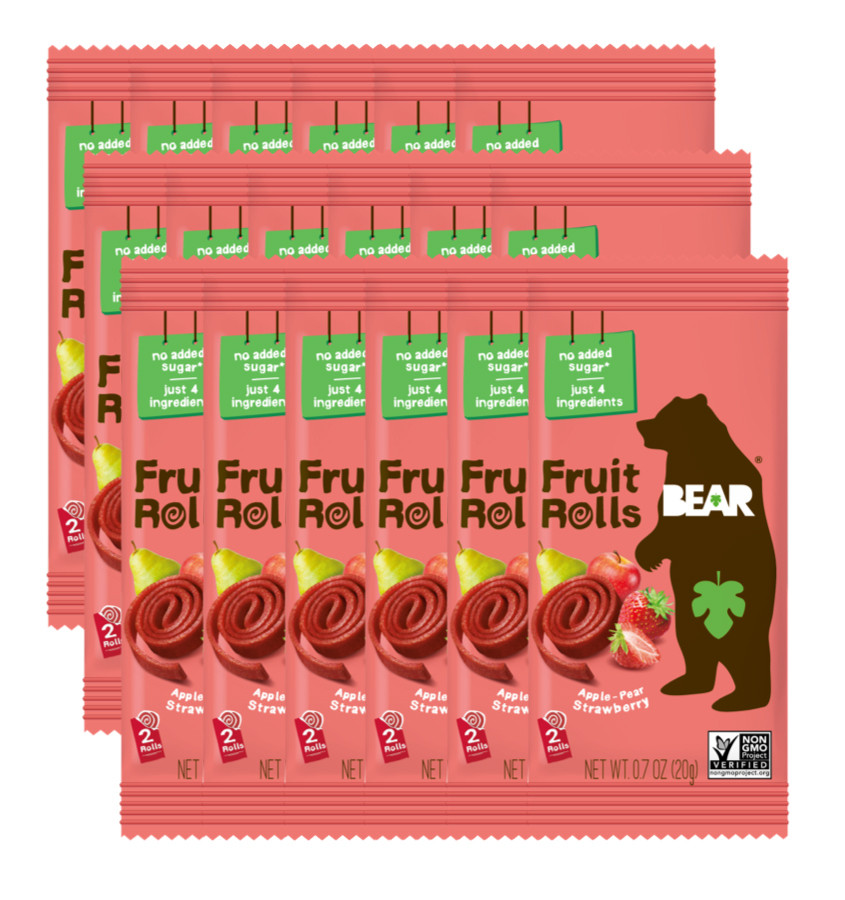 Buy Bear Fruit Rolls Strawberry x 18 Online | Faithful to Nature