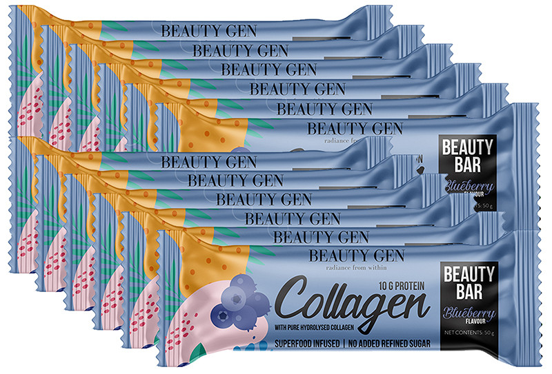 Buy Beauty Gen Collagen Bar Blueberry x 12 Online | Faithful to Nature