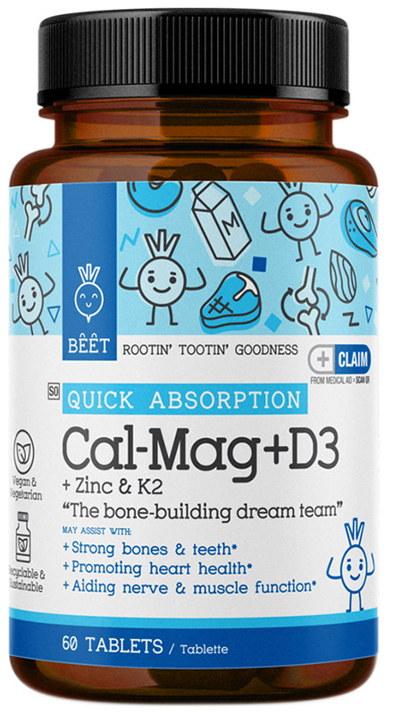 Buy Beet Goodness Cal-Mag+D3 + Zinc & K2 Online | Faithful to Nature