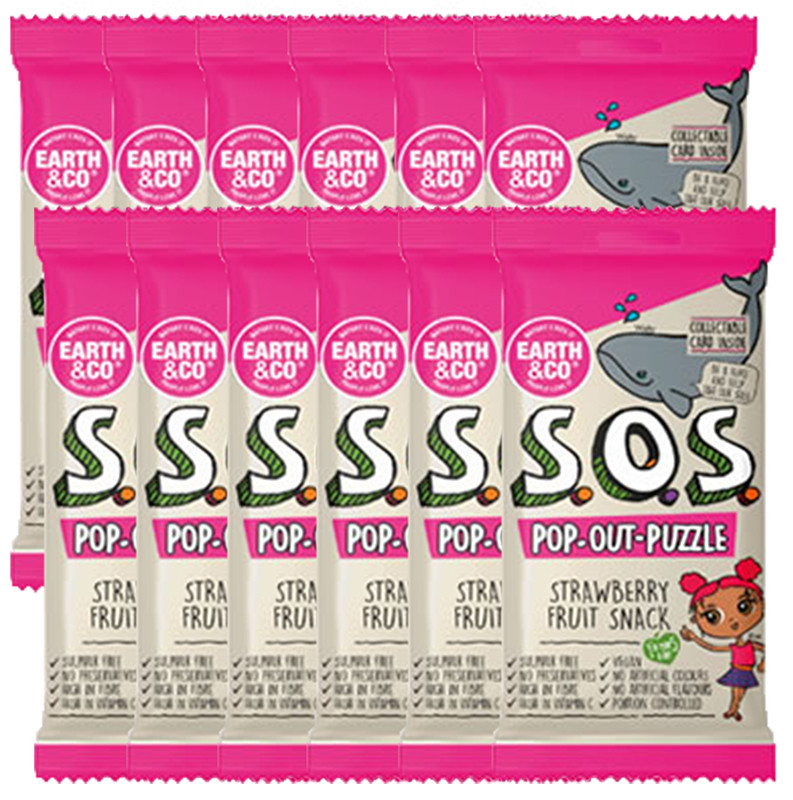 Buy Earth & Co S.O.S. Pop-Out-Puzzle Fruit Snack - Strawberry x 12 ...