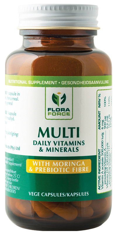 Buy Flora Force Multi Daily Vitamins with Moringa & Prebiotic Fibre 60 ...
