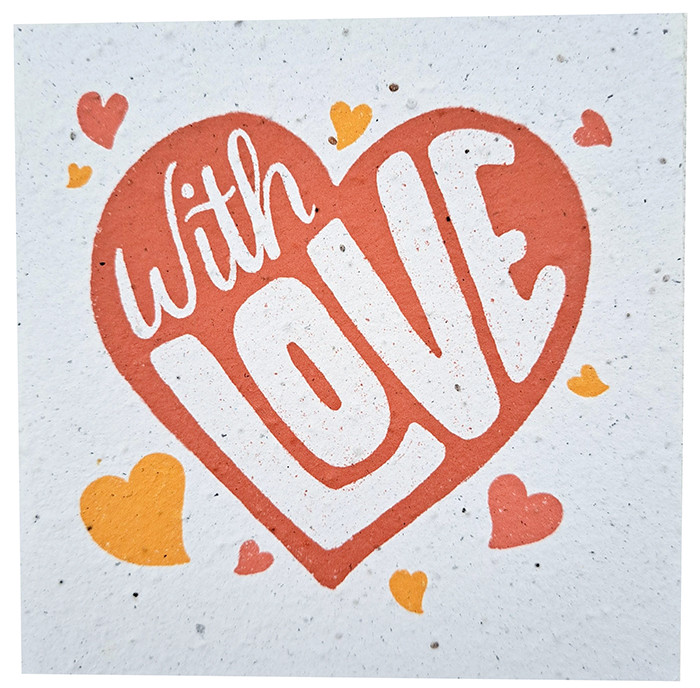 Buy Growing Paper Greeting Card with Love Online | Faithful to Nature