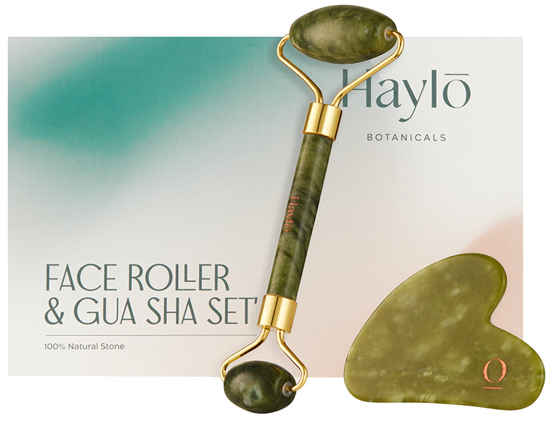 Buy Haylo Botanicals Face Roller & Gua Sha Set - Jade Online | Faithful ...