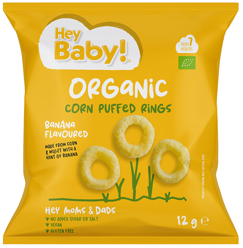 Buy Hey Baby Banana Maize Puffs Online | Faithful to Nature