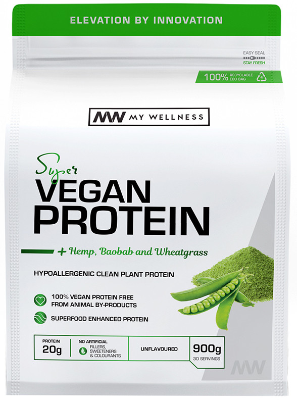 Buy My Wellness Vegan Protein - Unflavoured - 900g Online | Faithful to ...