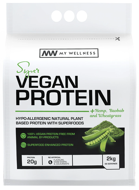 Buy My Wellness Vegan Protein - Unflavoured - 2kg Online | Faithful to ...