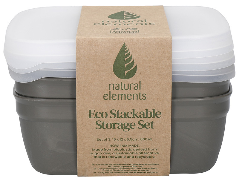Buy Natural Elements Eco Stackable Storage Set. Small 600ml Online ...