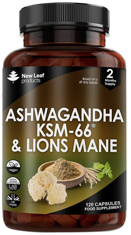 Buy New Leaf Ashwagandha & Lions Mane Capsules Online | Faithful to Nature