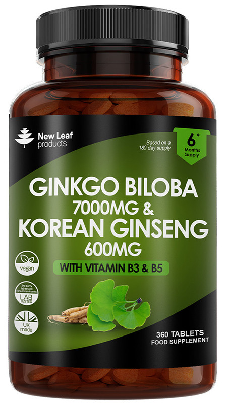 Buy New Leaf Gingko Biloba & Korean Ginseng (360 Tablets) Online ...