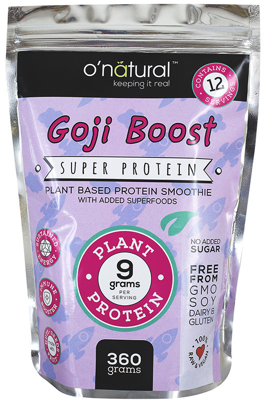 Buy O'Natural Goji Boost Protein Smoothie Mix - 360g Online | Faithful ...