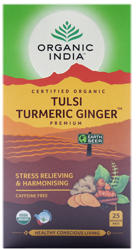 Buy Organic India Tulsi Turmeric Ginger Tea Online | Faithful to Nature
