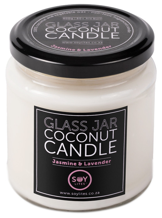 Buy Soylites Coconut Candle - Clear Jar - Jasmine, Lavender Online ...