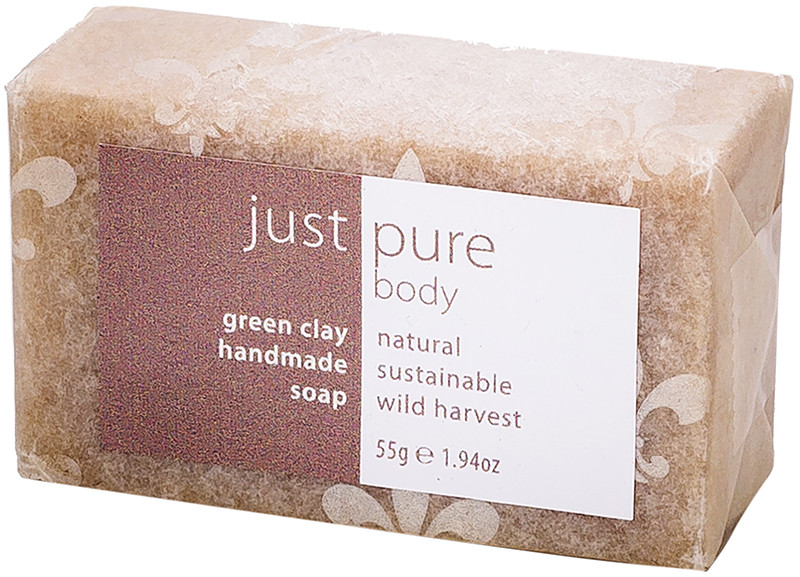 Buy Just Pure Green Clay Soap Bar 55g Online | Faithful to Nature