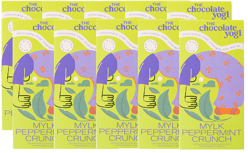 Buy The Chocolate Yogi Mylk Peppermint Crunch Chocolate x 10 Online ...