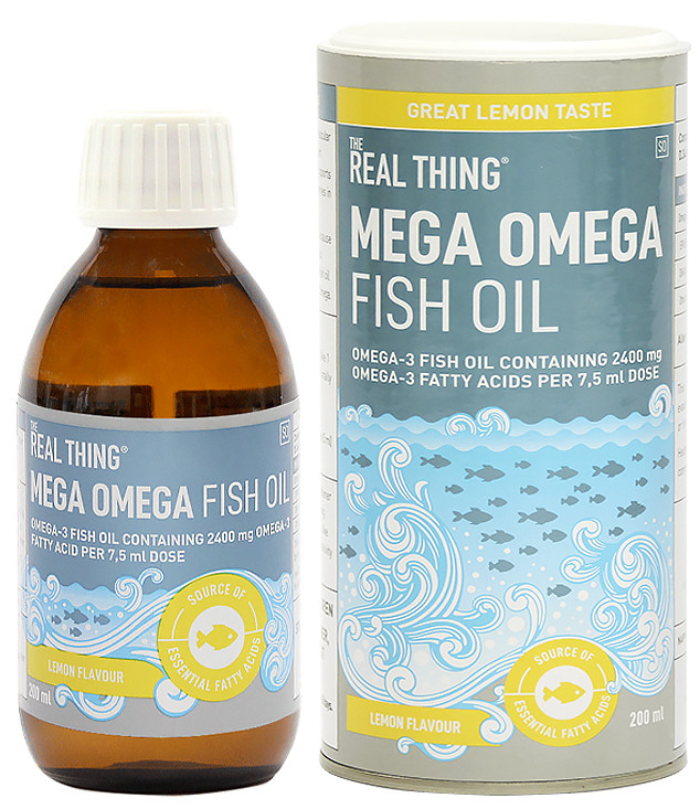 Buy The Real Thing Mega Omega Fish Oil Liquid - Lemon Online | Faithful ...